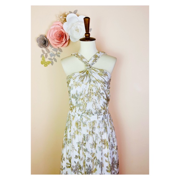 Rachel Zoe | Dresses | New Rachel Zoe Bella Metallic Floral Maxi Gown ...